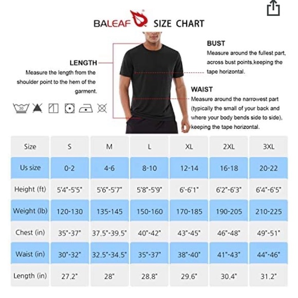 Baleaf | Shirts | Nwt Baleaf Mens Cooling Workout Shirt Size Medium ...